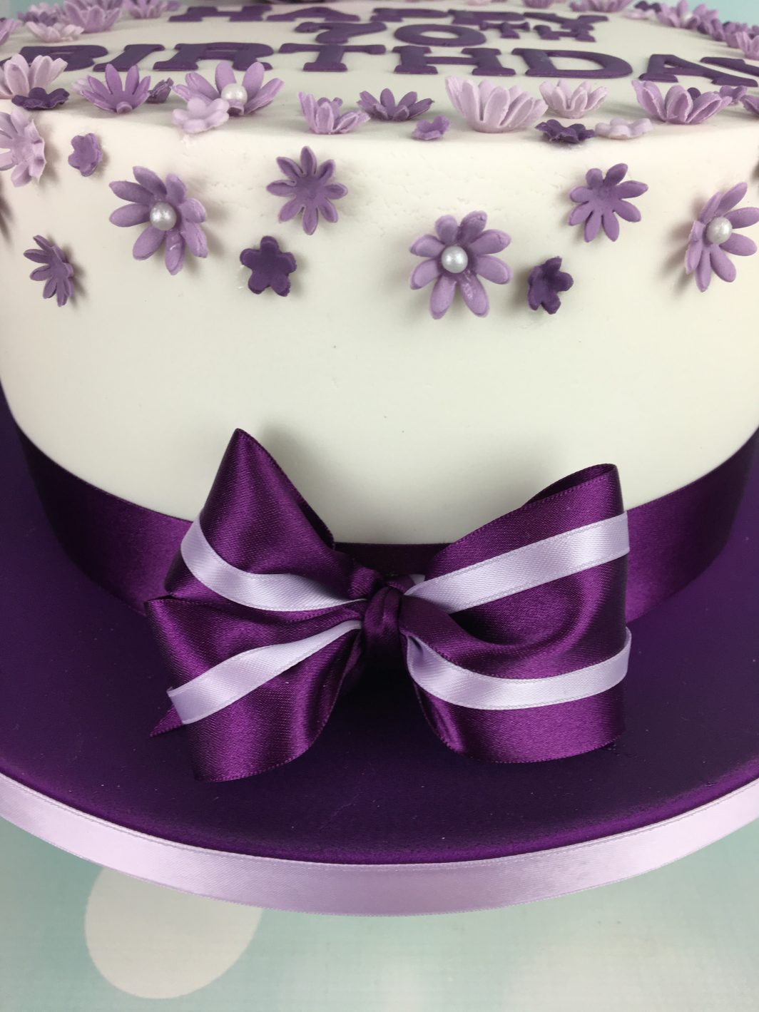 Purple Blossoms 70th Birthday Cake - Mel's Amazing Cakes