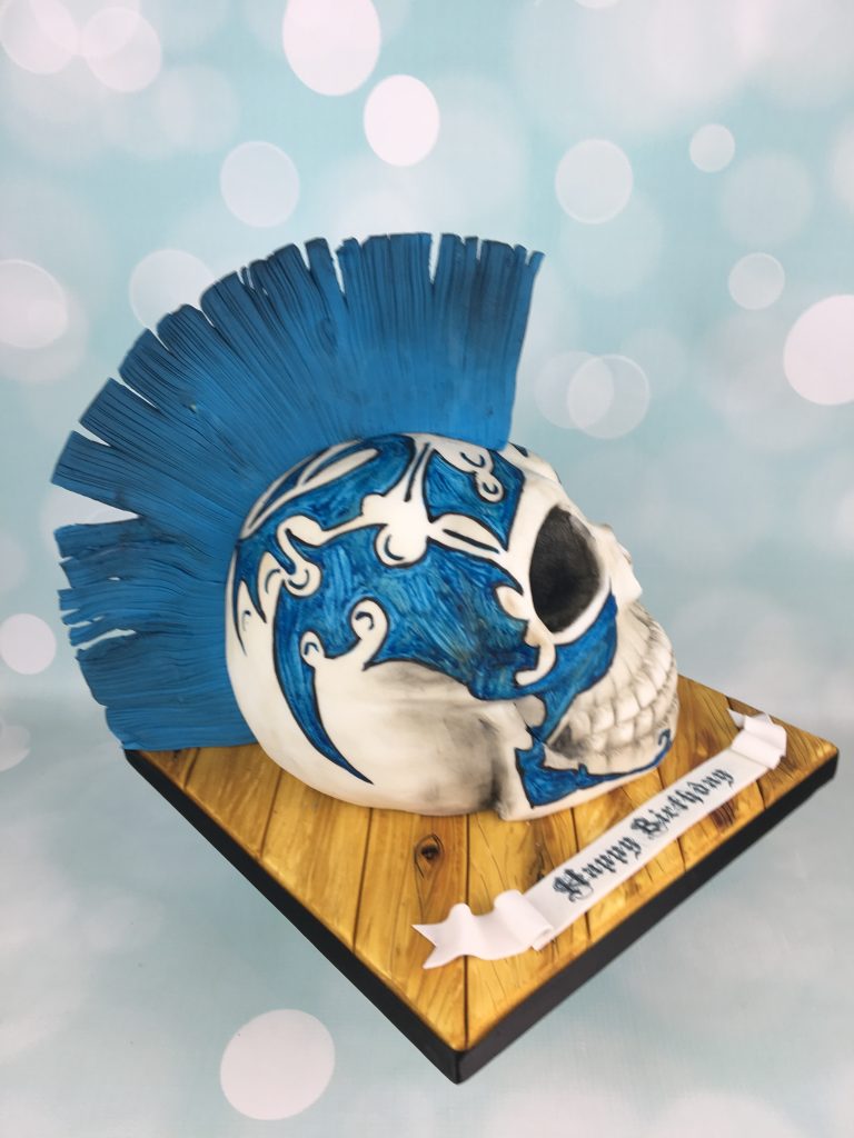 Tattooed skull Birthday Cake - Mel's Amazing Cakes