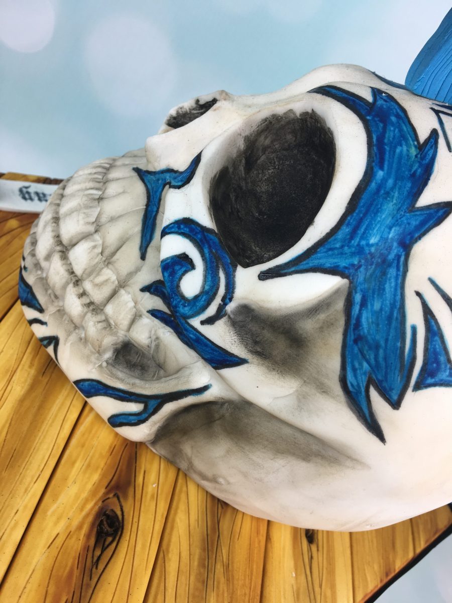 Tattooed skull Birthday Cake - Mel's Amazing Cakes