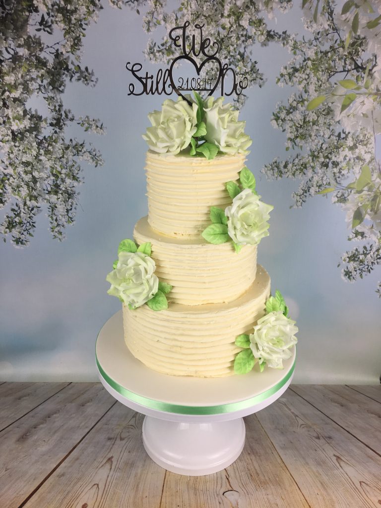 Rustic Buttercream Wedding Vow Renewal Cake - Mel's Amazing Cakes