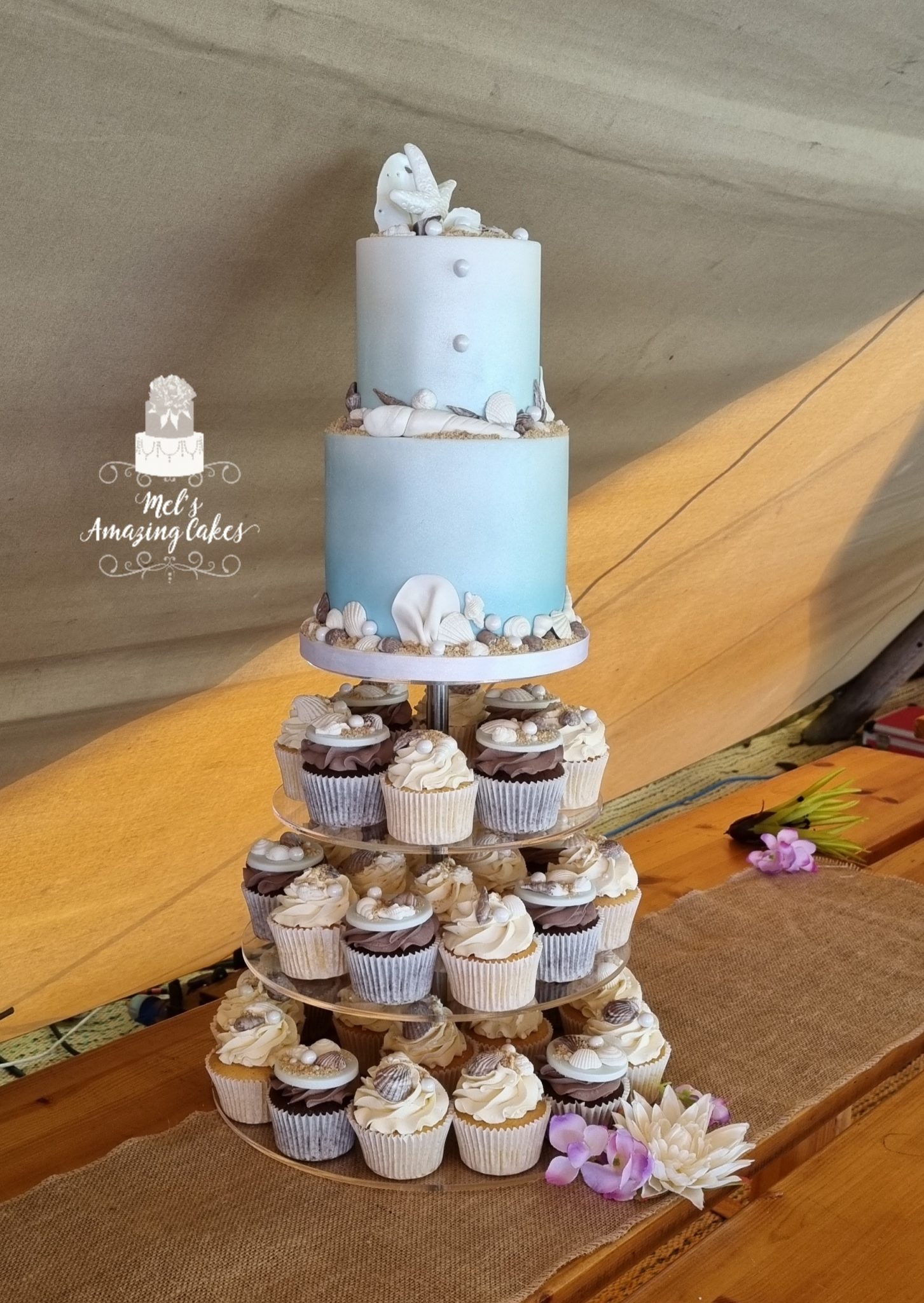 Sea shells wedding cake - Mel's Amazing Cakes